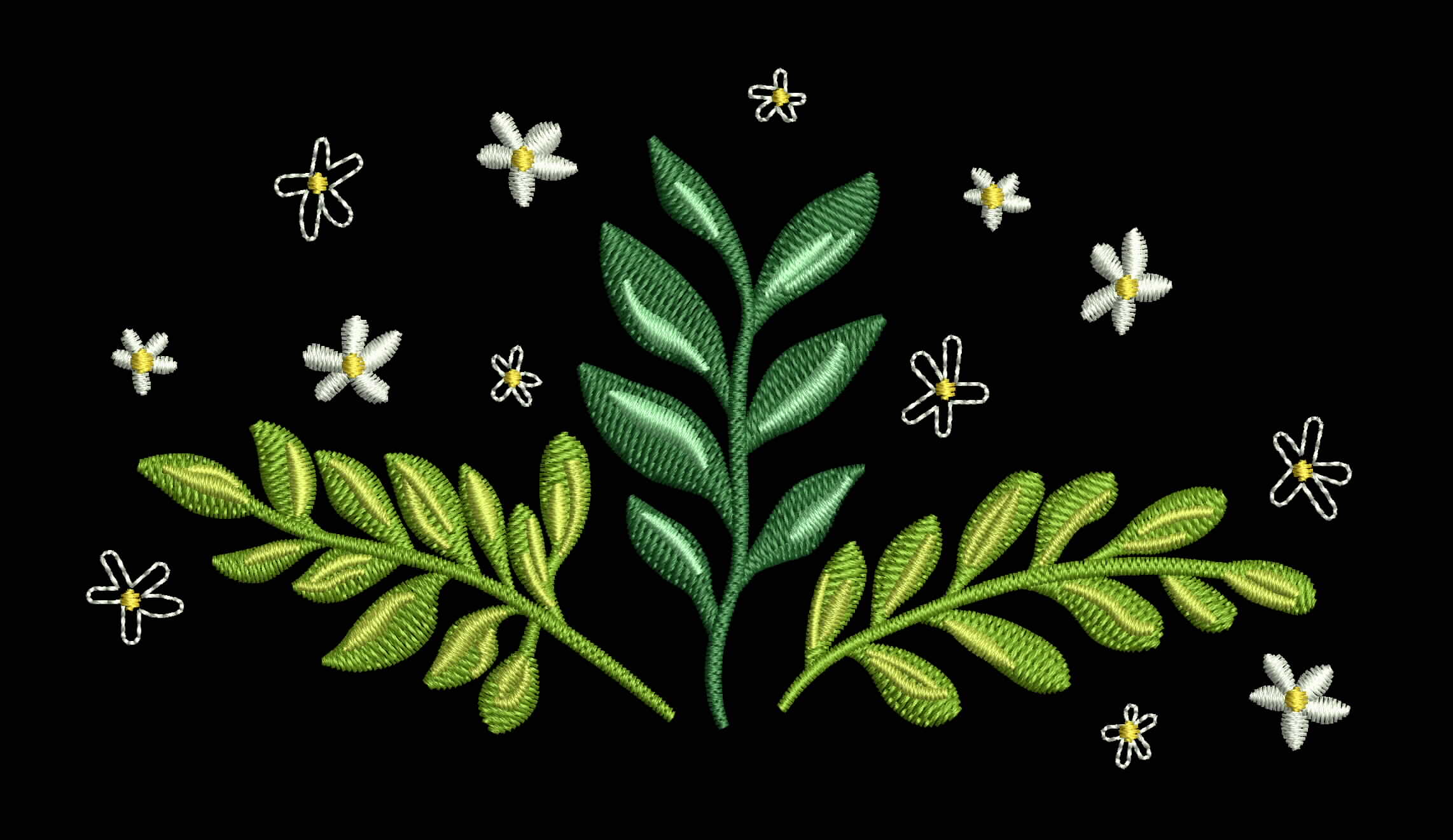 Leaves Flower Embroidery Designs by Quality Designx | Get Now