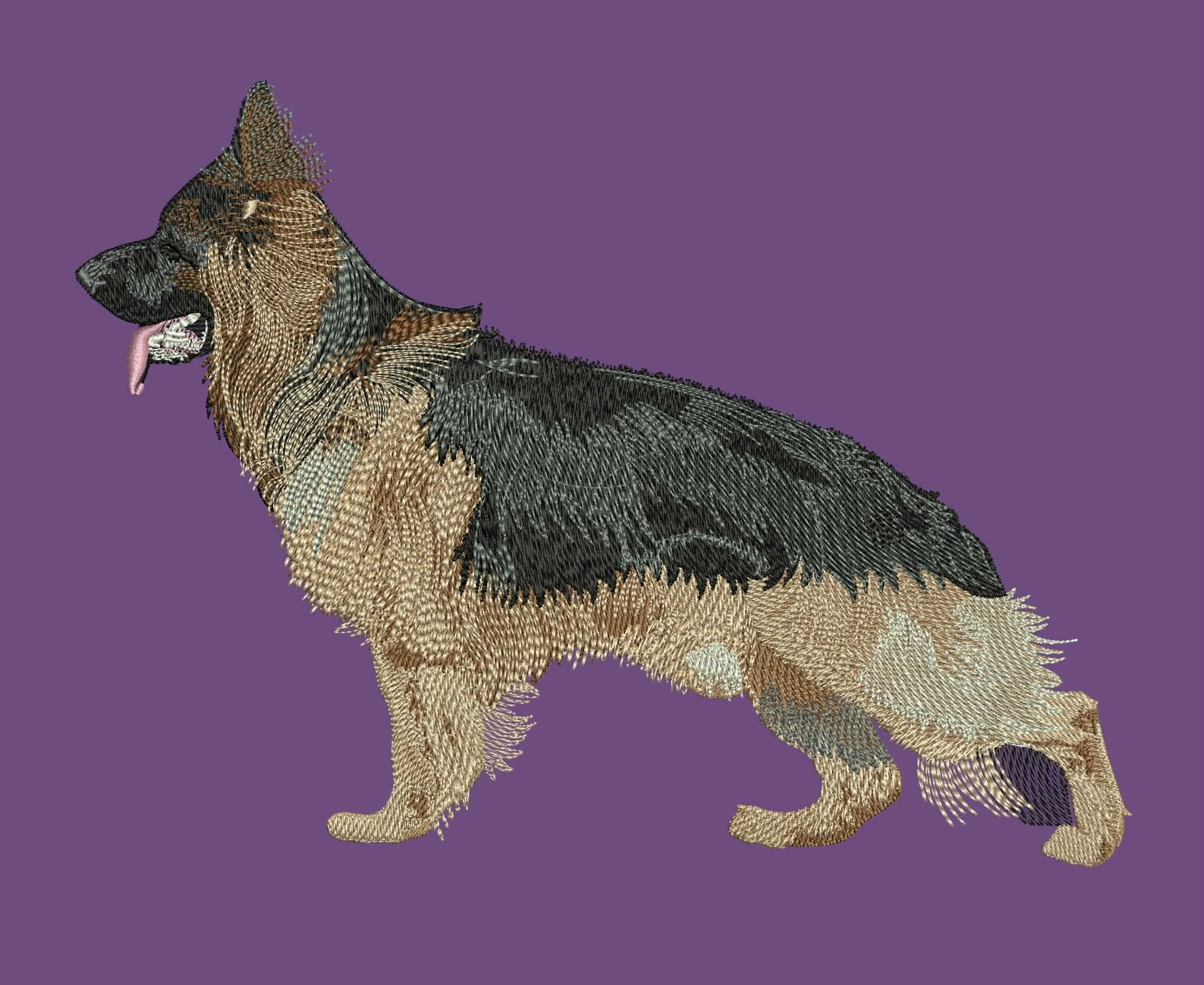 German Shepherd Dog Embroidery Design by QualityDesignx 2025